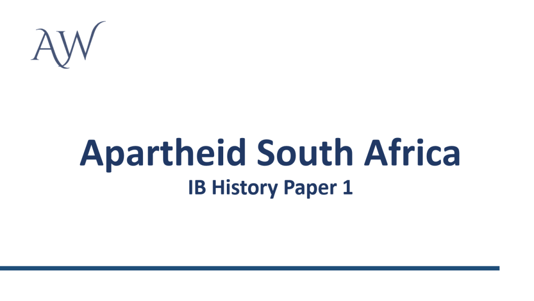 Paper 1 – Rights and Protest: Apartheid South Africa | The Historian's ...
